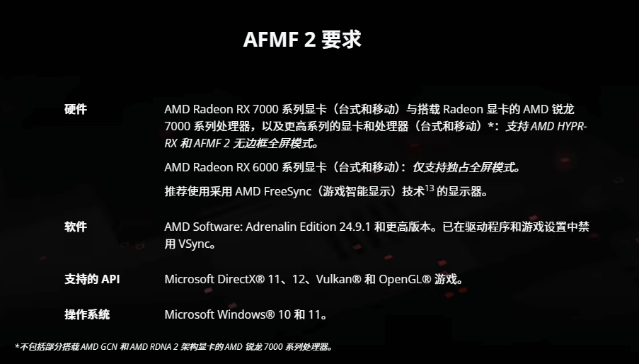 AFMF2怎么开启？支持的显卡有哪些？1分钟讲明白